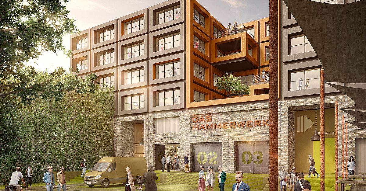 Moderne Bürowelt am ehemaligen Stuttgarter Hammerwerk